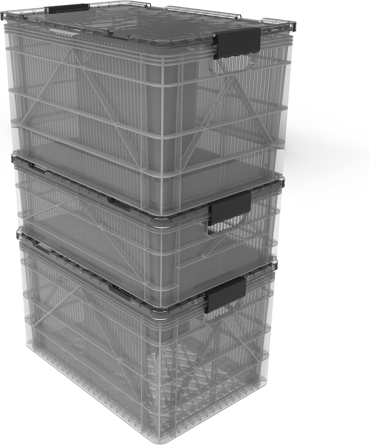 CRATE Pro Pack - Two Full Size and One Half Size SidioCrate, Stackable ...