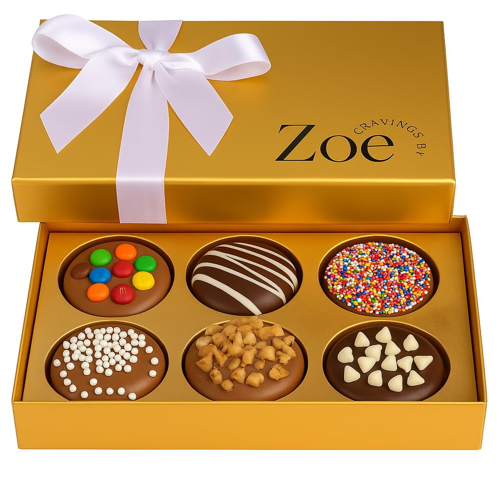 CRAVINGS BY ZOE Easter Chocolate Covered Cookies H2FSDGift 6 Piece ...