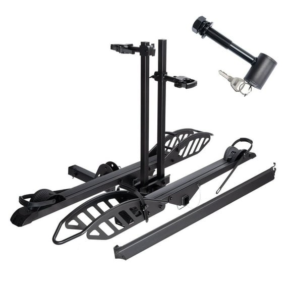 CRAVOT Foldable Hitch Bike Rack, Supports 2 Bikes, Fits RVs SUVs Trucks ...