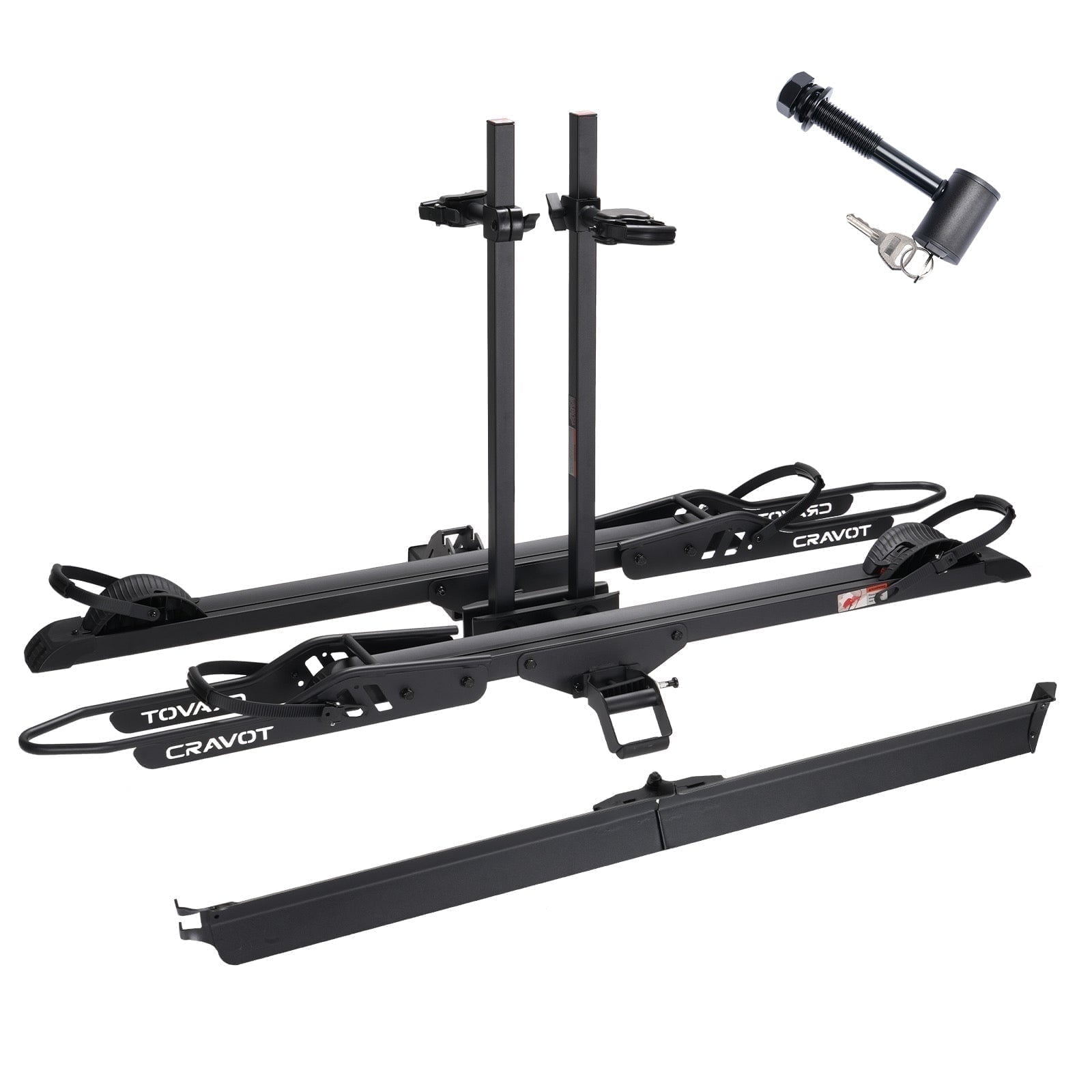 CRAVOT E2 PLUS Foldable Hitch 2-eBike Rack, 200 LBS Capacity, 2 ...