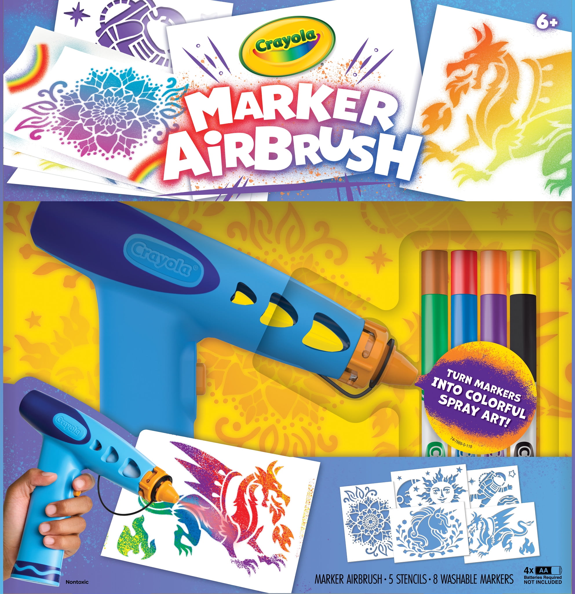 Crayola Marker Airbrush Sprayer, Beginner Art Supplies - Walmart.com
