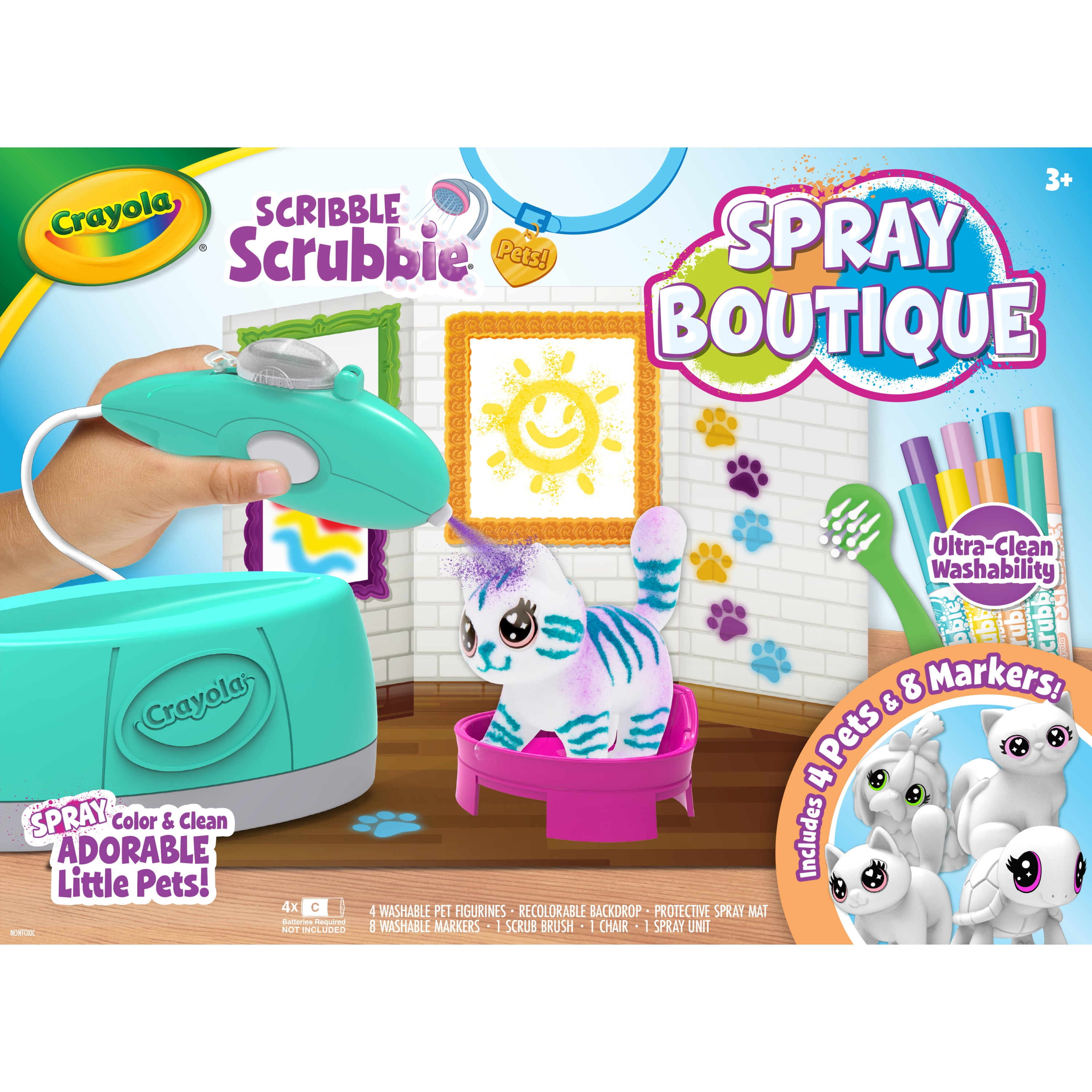 CRAYOLA SCRIBBLE SCRUBBIE SPRAY BOUTIQU 4PK - Walmart.com