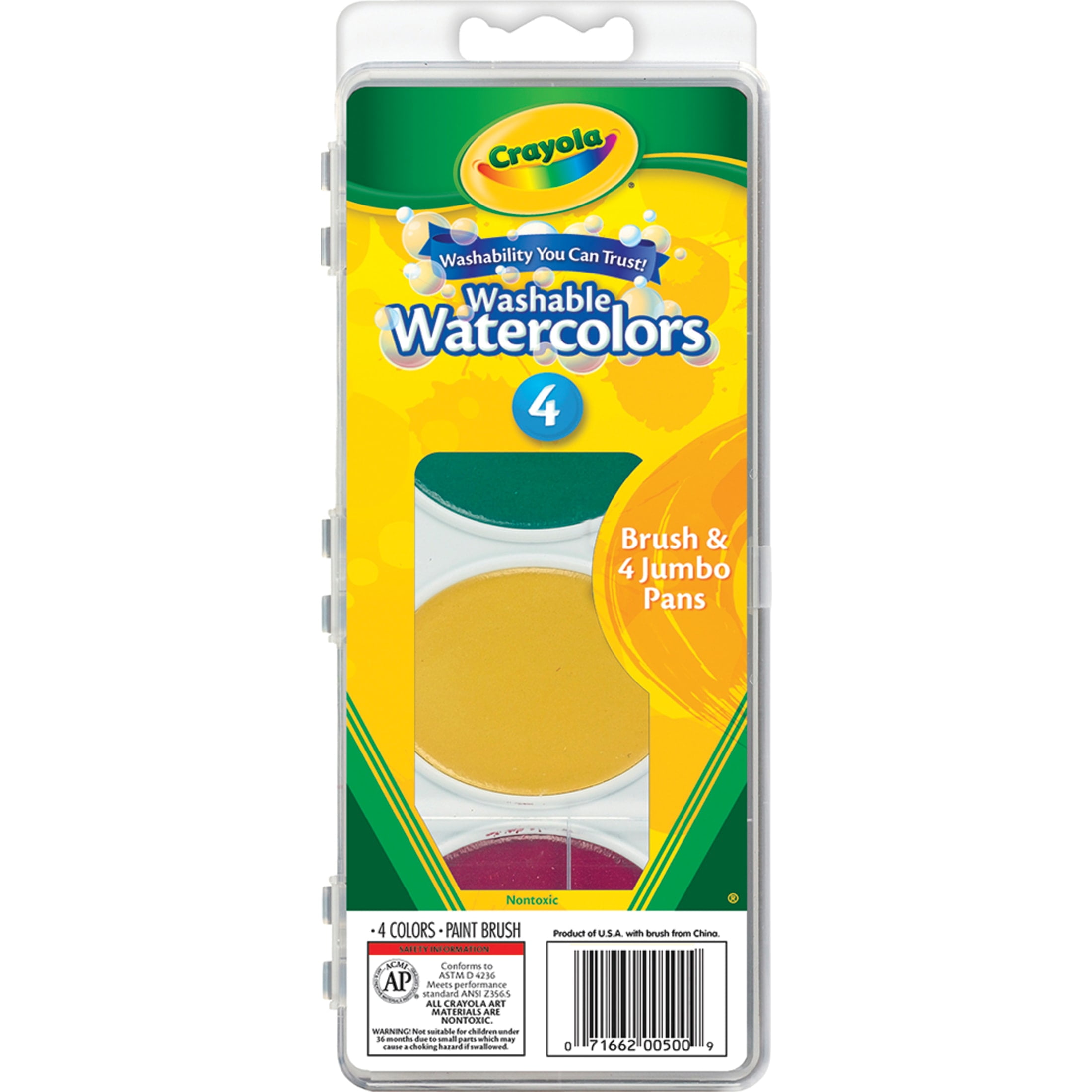 Crayola Washable Watercolor Set, 4-Colors - Walmart.com