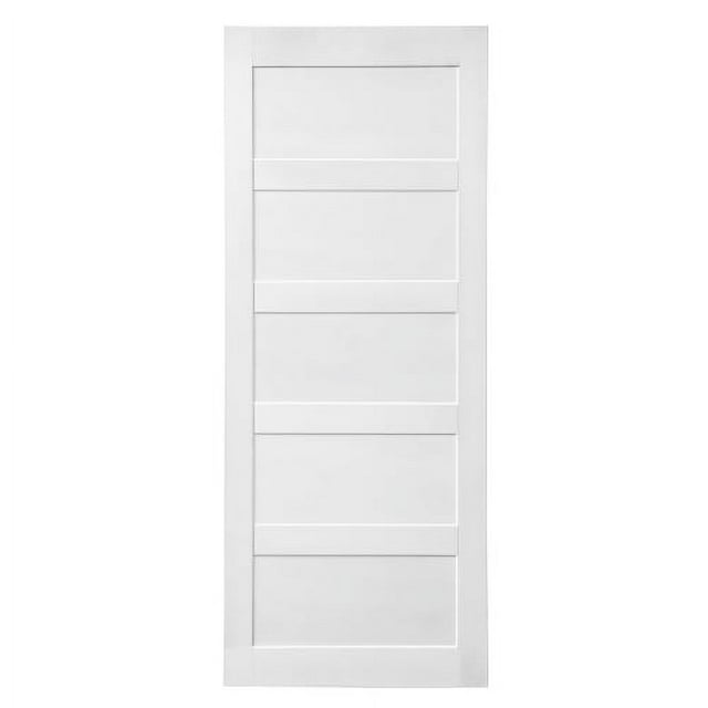 CRAZY ELF 30" x 80" Five Grid Real Primed Door Slab, DIY Panel Door ...