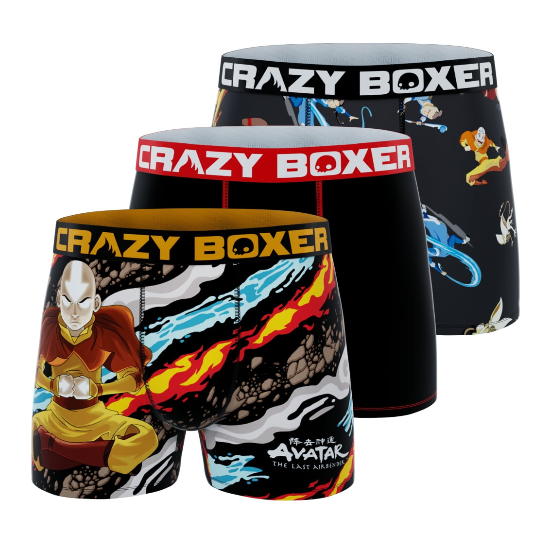 CRAZYBOXER Avatar Black Men's Boxer Briefs (3 pack) - Walmart.com