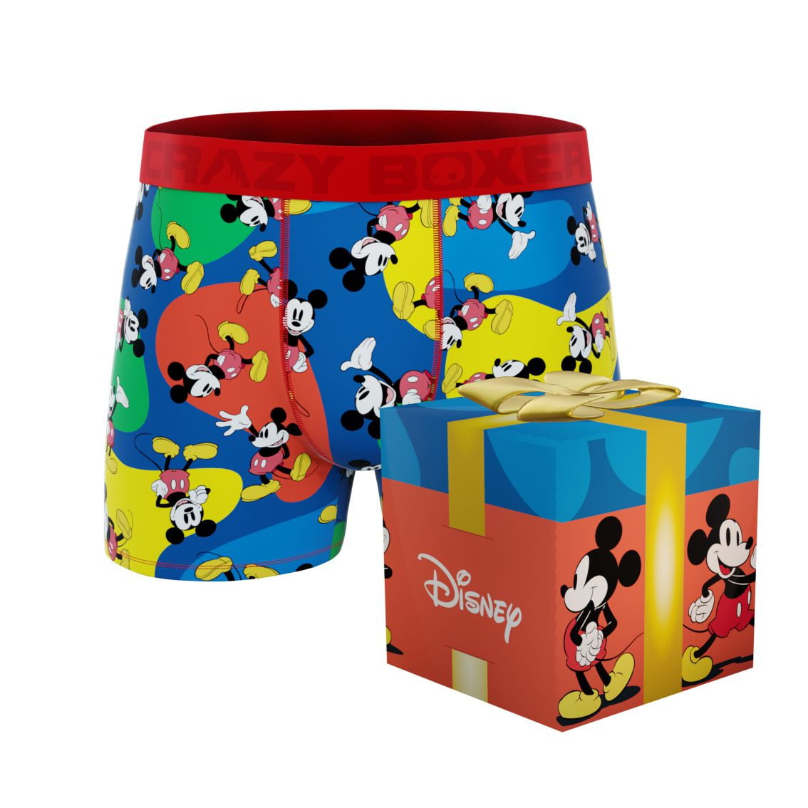 CRAZYBOXER Disney Colorful Mickey Men's Boxer Briefs (Gift Box ...
