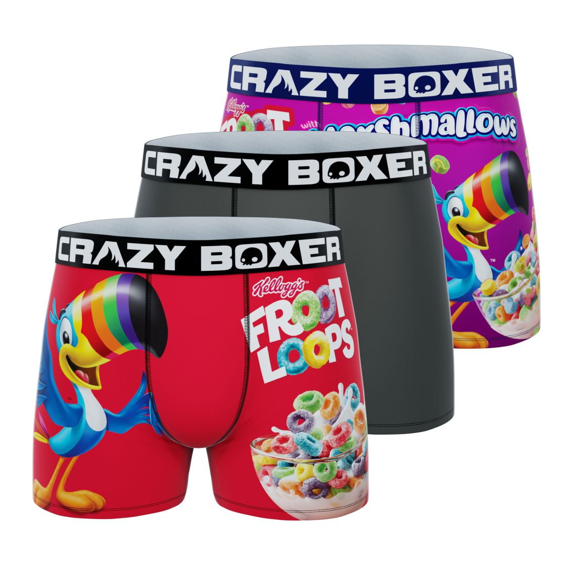 CRAZYBOXER Kellogg's Toucan Sam Men's Boxer Briefs (3 Pack) - Walmart.com