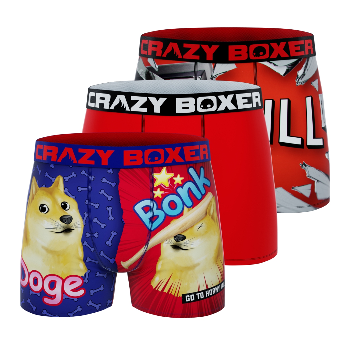 CRAZYBOXER Meme Culture No Chill Men's Boxer Briefs (Pack 3) - Walmart.com