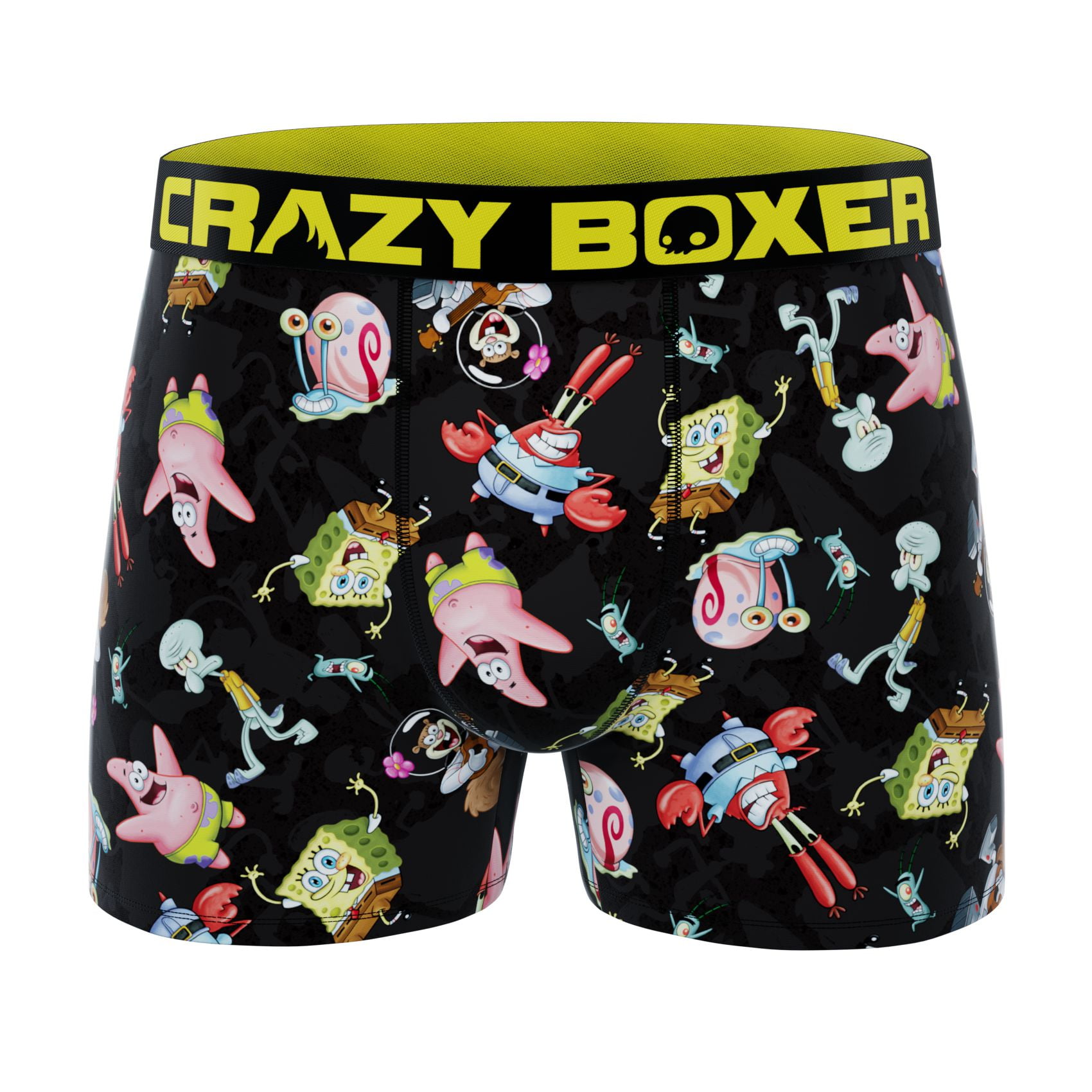 CRAZYBOXER Men's SpongeBob All Over Breathable Soft Boxer Briefs ...