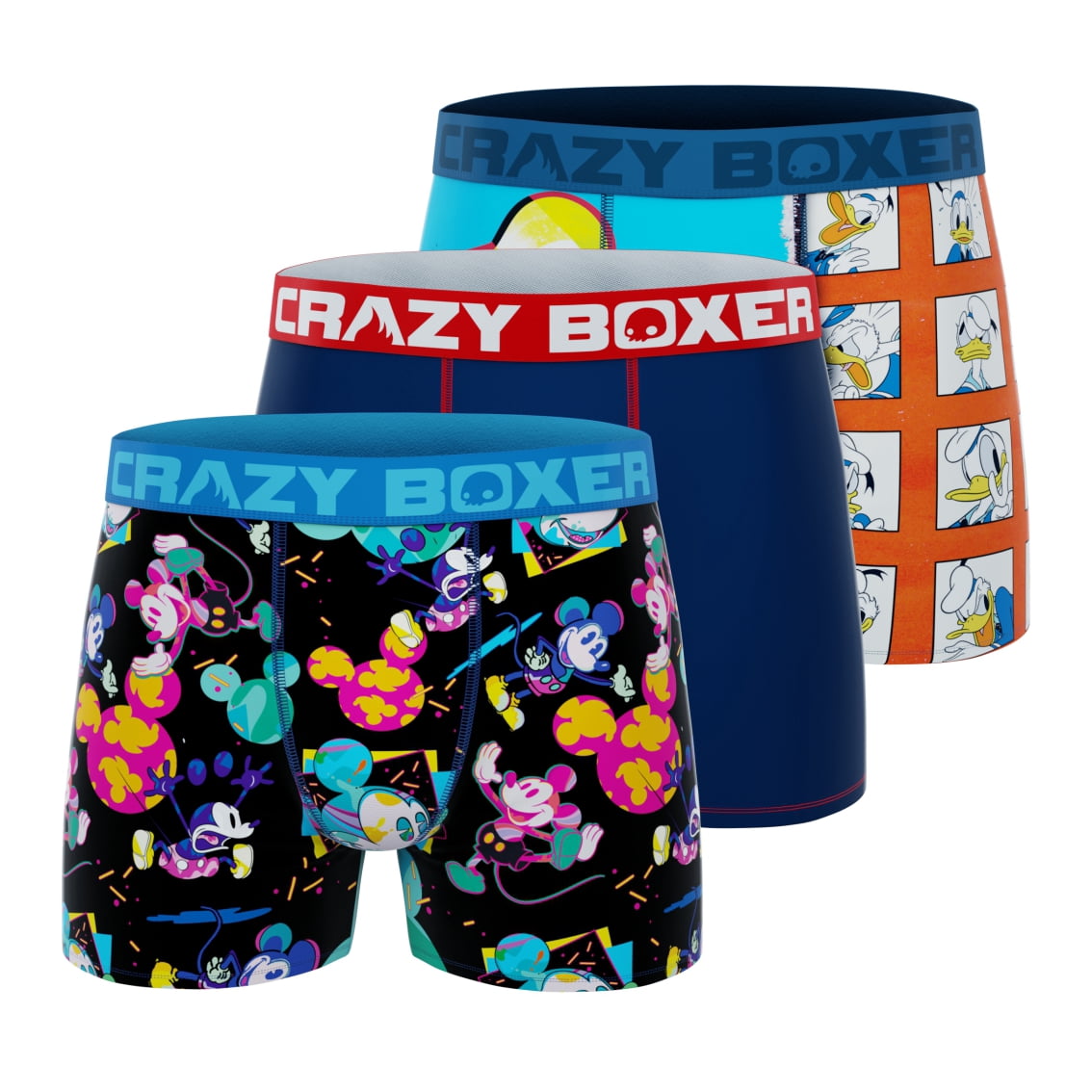 CRAZYBOXER Men's Underwear Disney Classic Breathable Lightweight Boxer ...