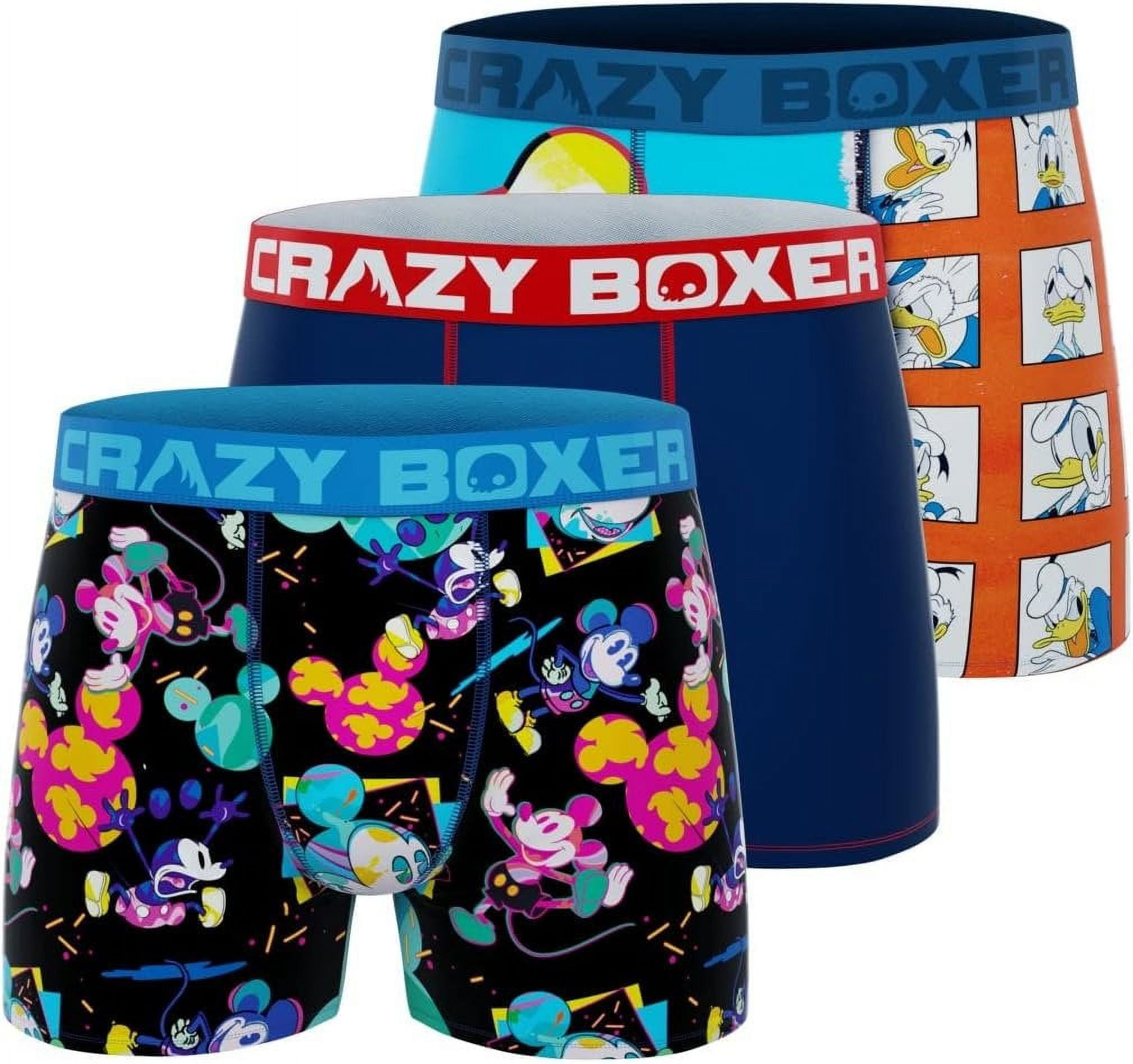 CRAZYBOXER Men's Underwear Disney Classic Breathable Lightweight Boxer ...