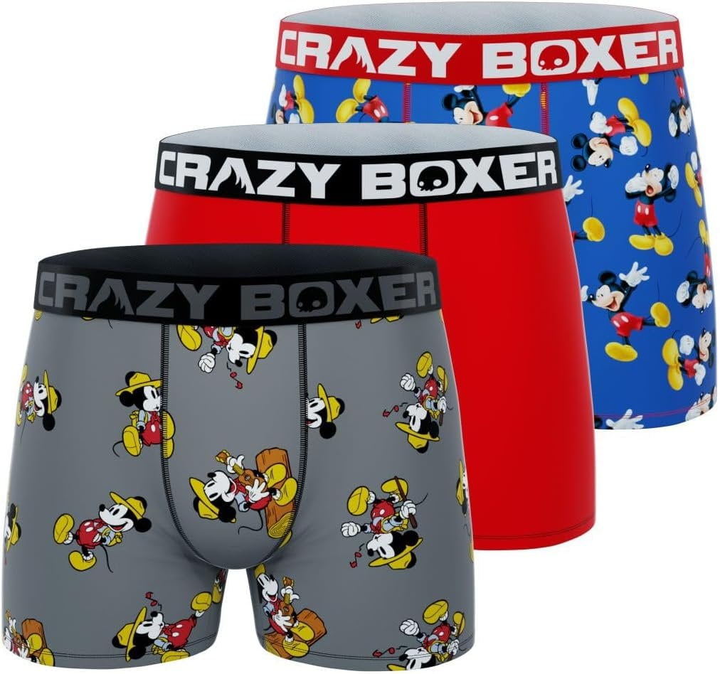 CRAZYBOXER Men's Underwear Disney Classic Distortion-free Lightweight ...