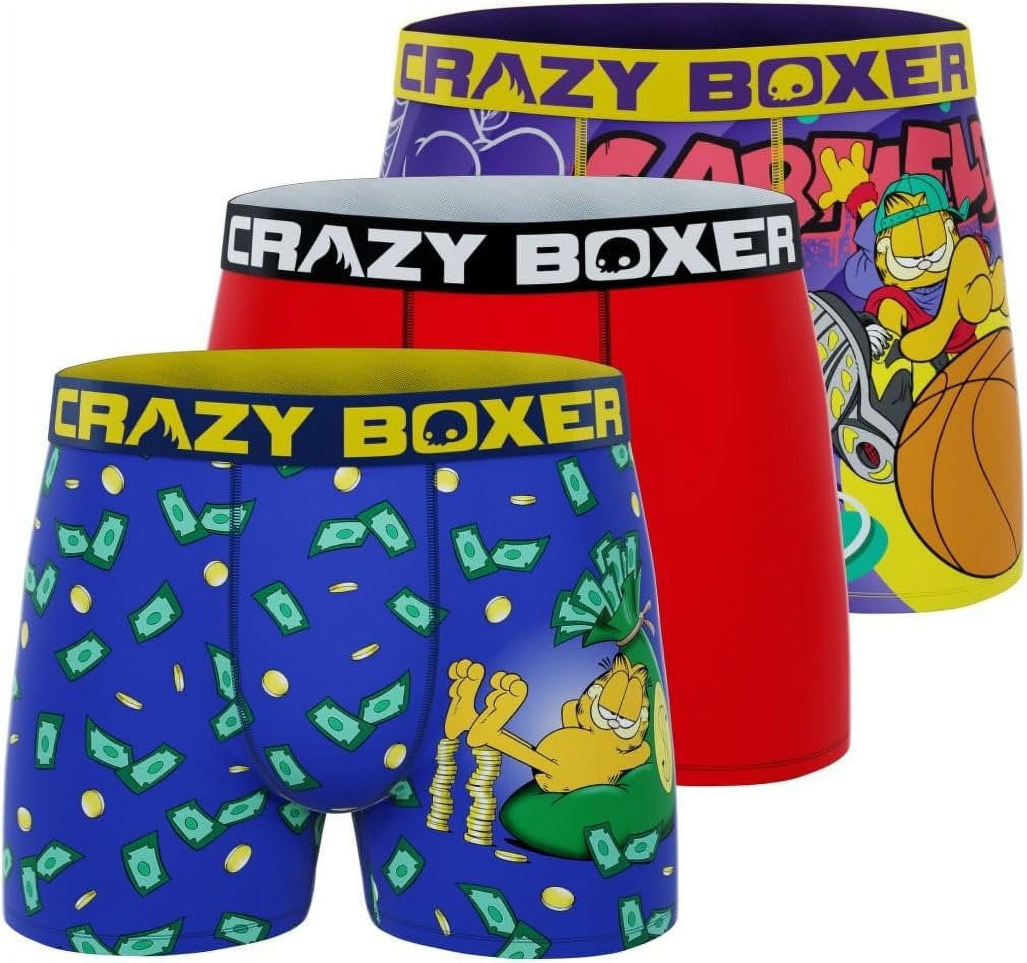 CRAZYBOXER Men's Underwear Garfield Resistant Lightweight Boxer Brief ...