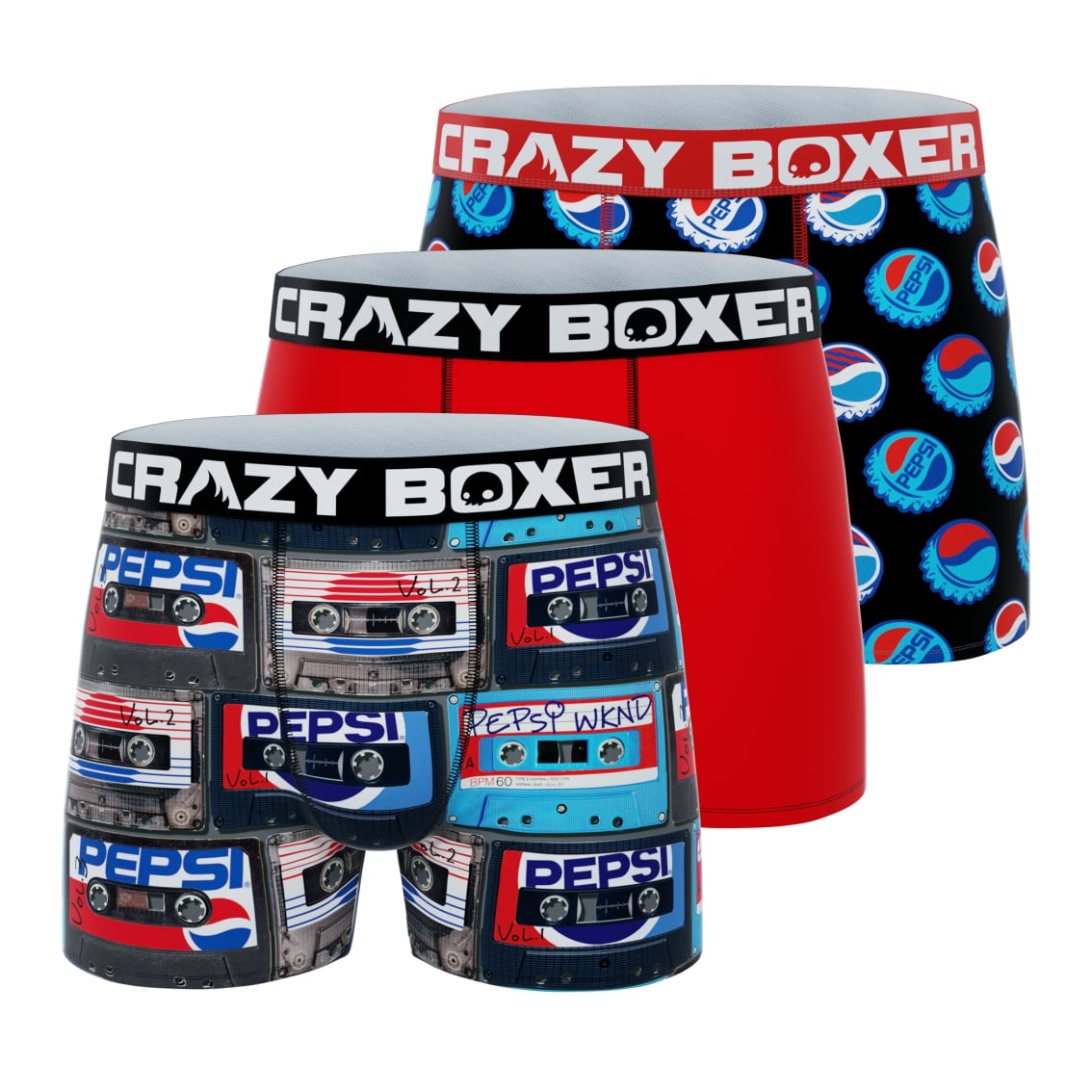 CRAZYBOXER Men's Underwear Pepsi Comfortable Perfect fit Boxer Brief ...