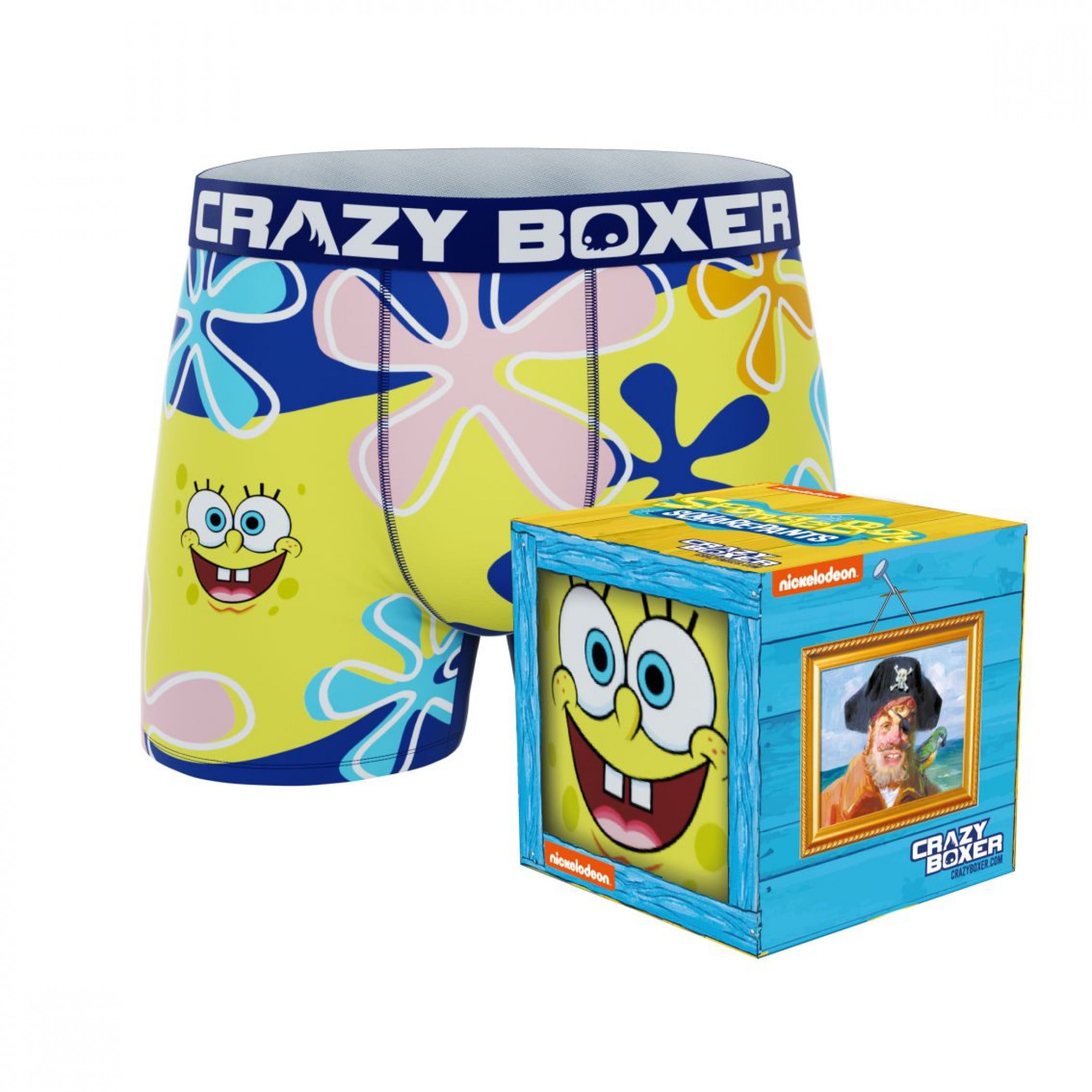 CRAZYBOXER Men's Underwear SpongeBob Freedom of movement Stretch Boxer ...