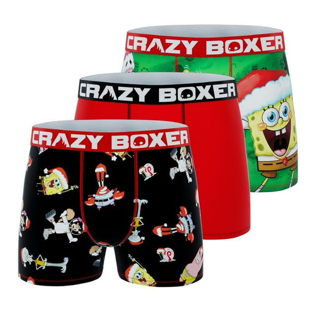 CRAZYBOXER Men's Underwear Spongebob Squarepants Perfect fit Soft Boxer ...