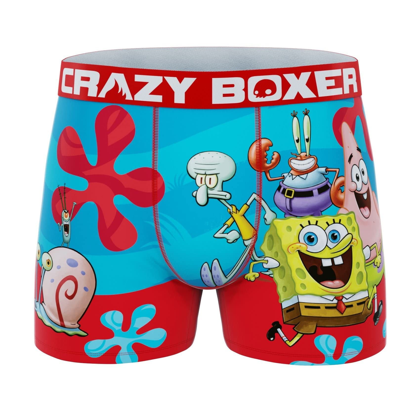 CRAZYBOXER Men's Underwear Spongebob Squarepants Stretch Freedom of movement Boxer Brief Soft ...