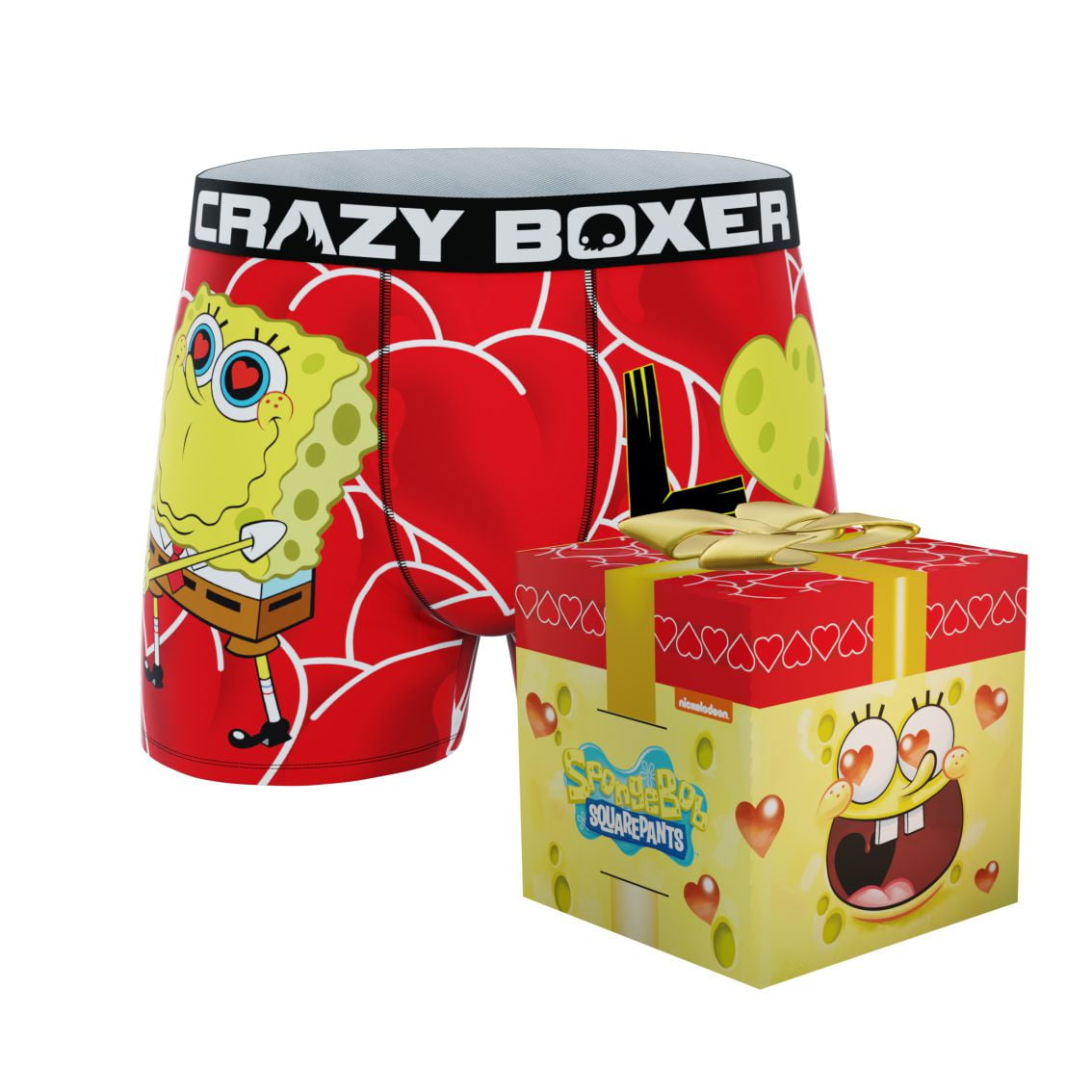 CRAZYBOXER Men's Underwear Spongebob Squarepants Valentine's Non-slip ...