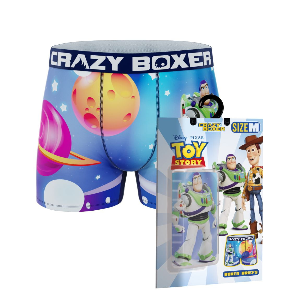 CRAZYBOXER Pixar Toy Story Outer Space Men's Boxer Briefs (Figurine ...