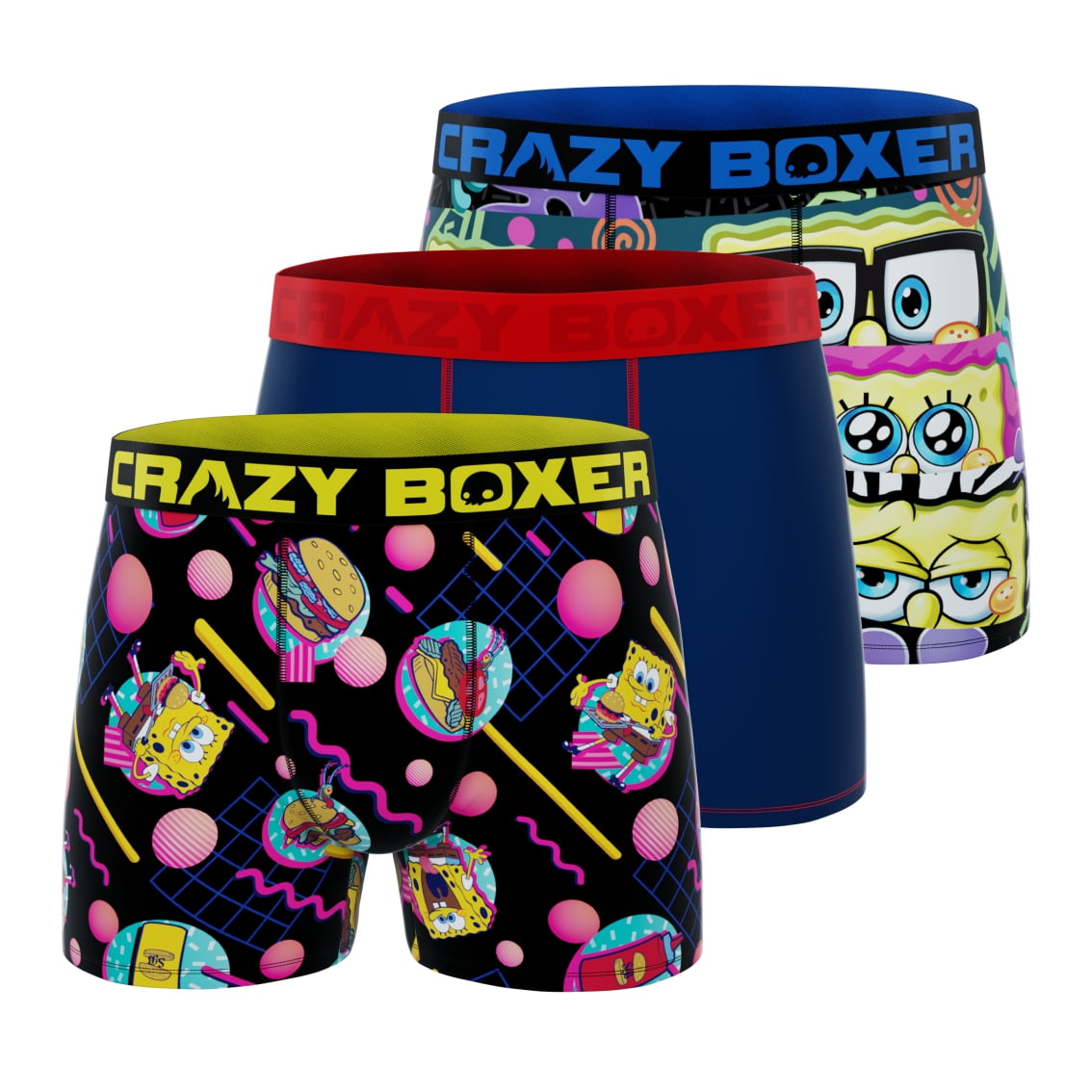 CRAZYBOXER Spongebob Heat Epon Men's Boxer Briefs (3 pack) - Walmart.com