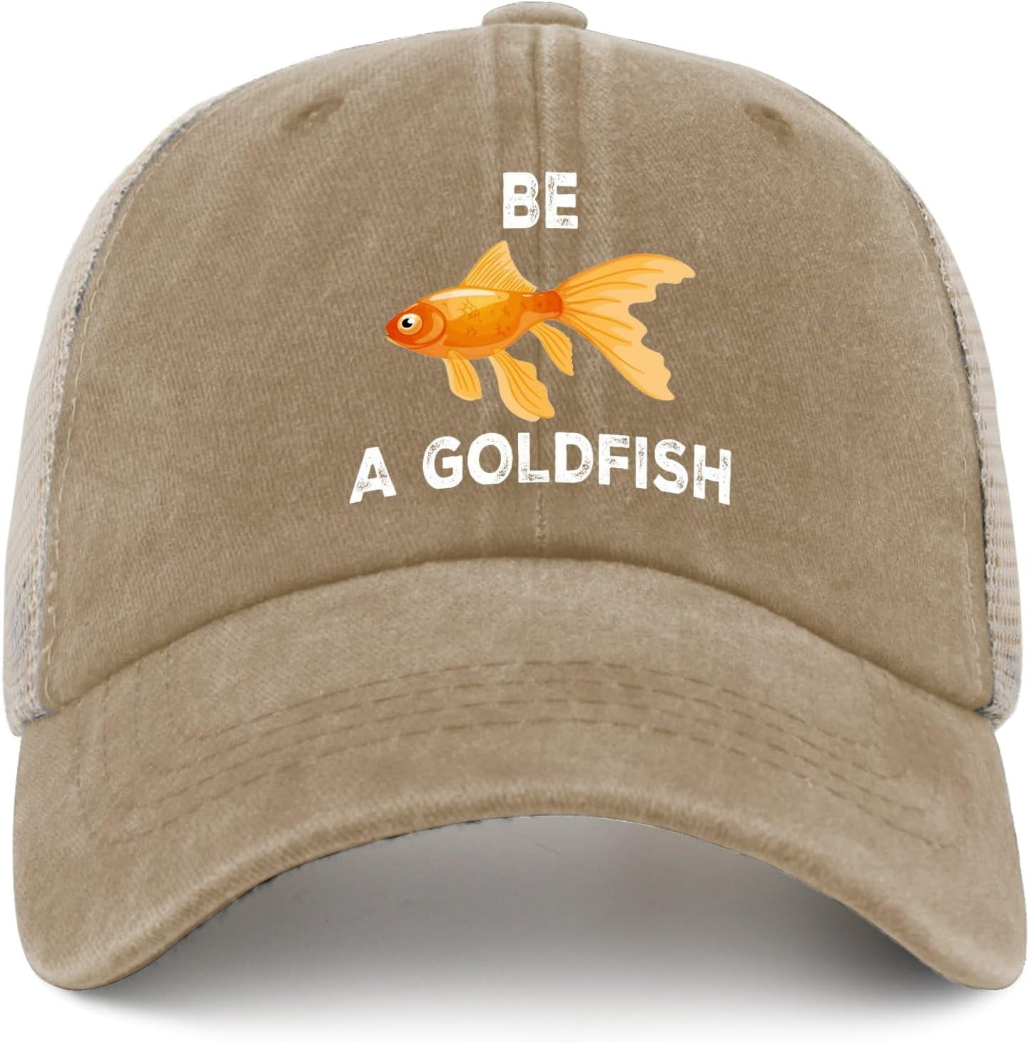 CRAZYJESUS Be A Goldfish Hat Trucker Hat Men Funny Mesh Cap for Summer - Walmart.com
