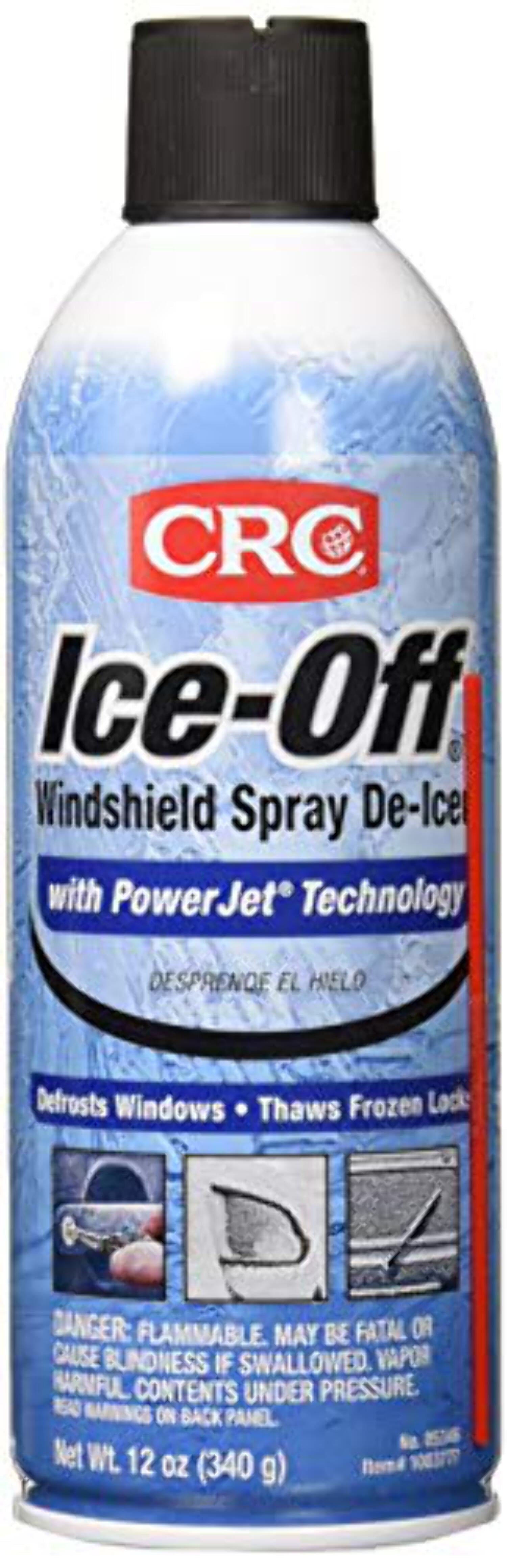 CRC Ice-Off Windshield Spray De-Icer, Car Window Melter for Winter, 12 ...