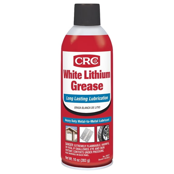 CRC Heavy Duty Multi-Use Lubricating White Lithium Grease Spray, 10 oz ...