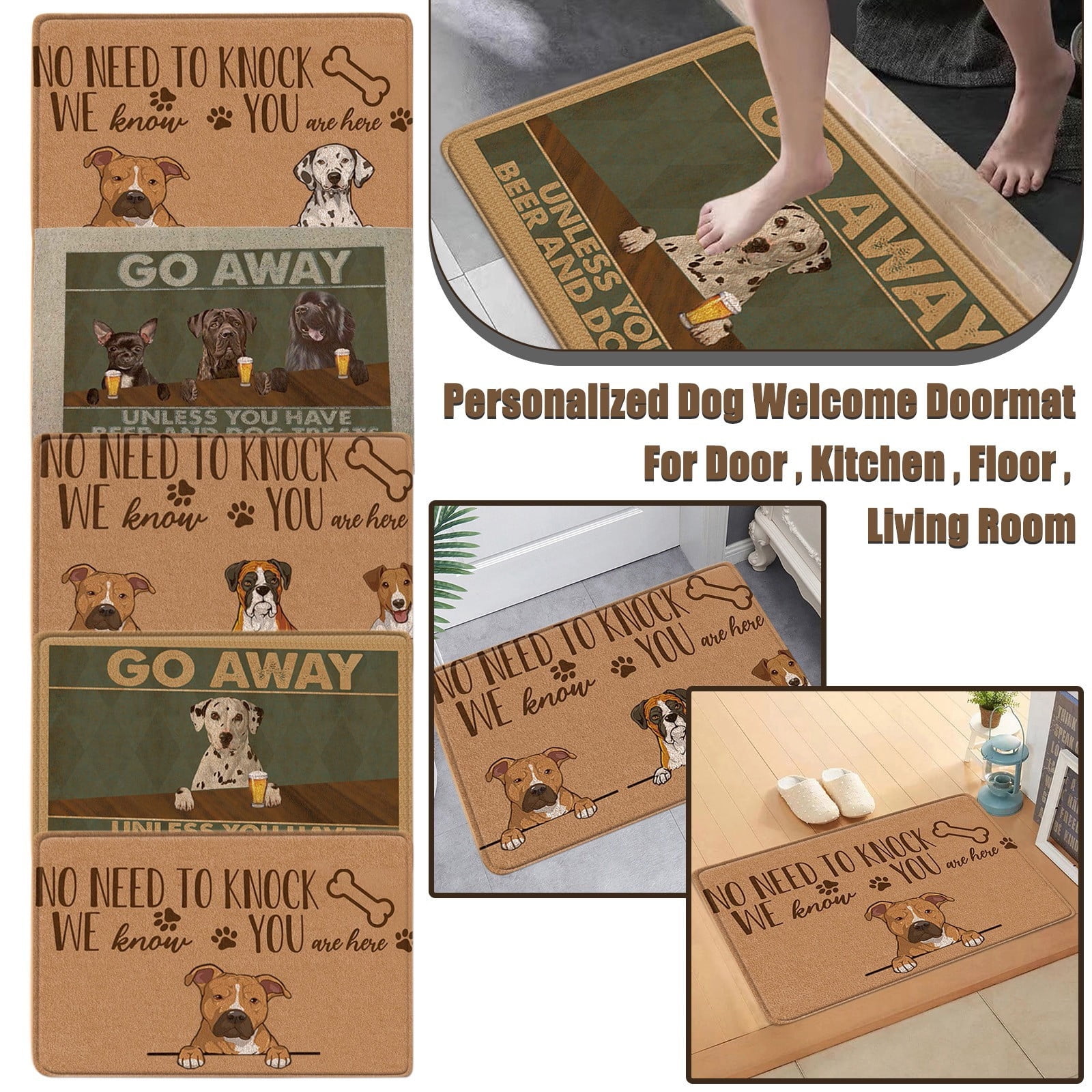 CRCMUHE Door Mat!Cartoon Dog Home Entrance Indoor Mat For Bedroom ...
