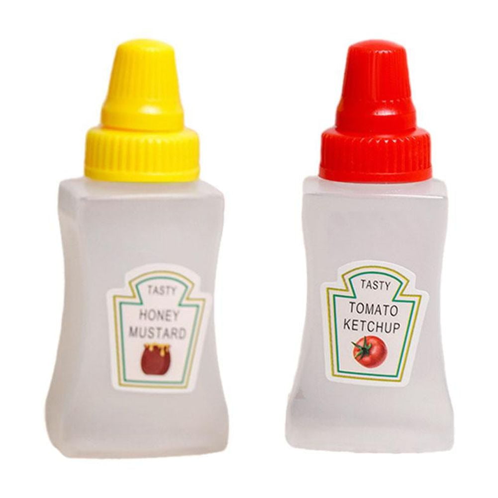 CRDWN Mini Ketchup Bottle, Condiment Squeeze Bottles Empty, Plastic ...