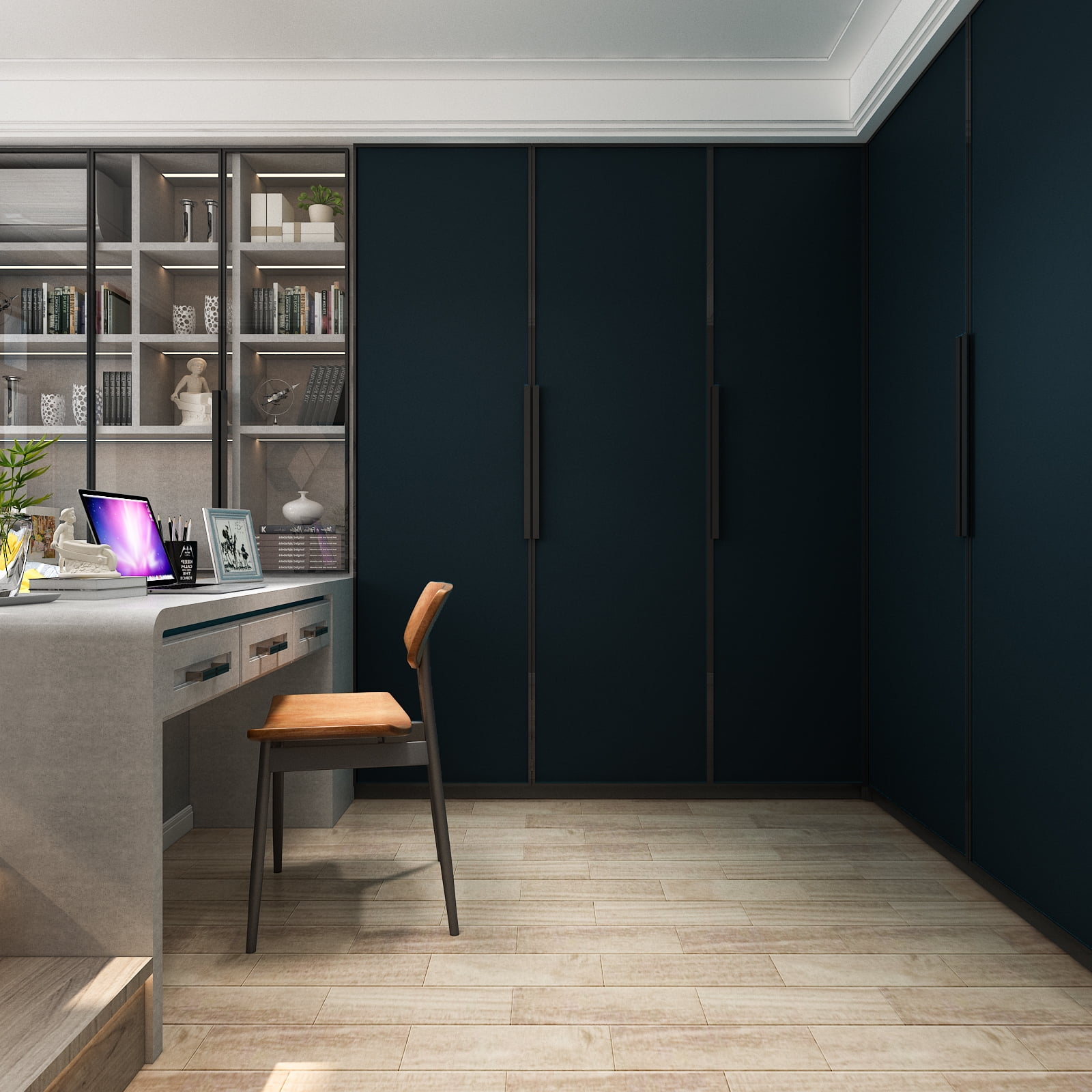 CRE8TIVE 24"x354" Wide Solid Blue Wallpaper Stick and Peel Waterproof ...