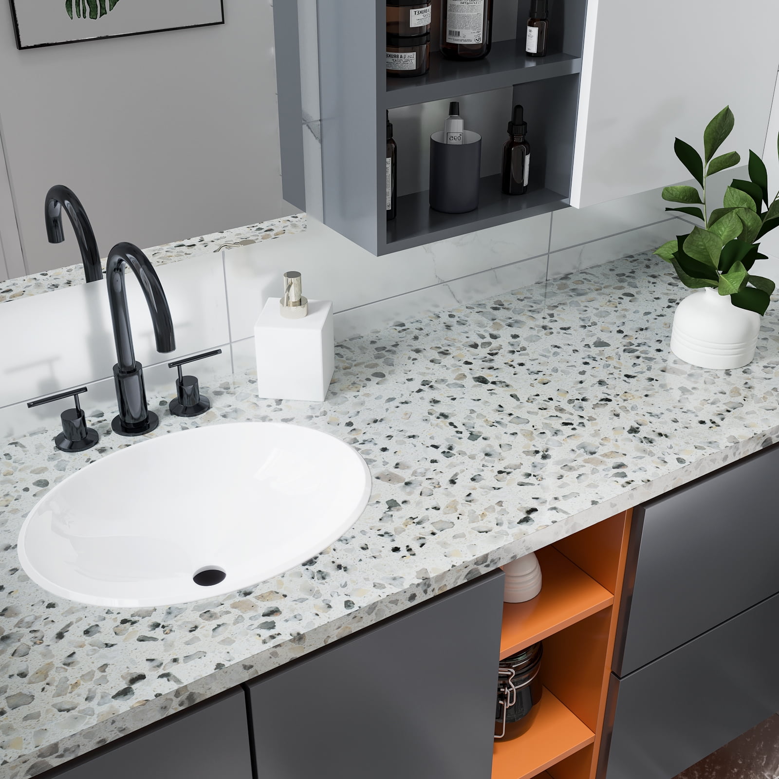 CRE8TIVE White Marble Peel and Stick Wallpaper 24"x118" Wide Self ...