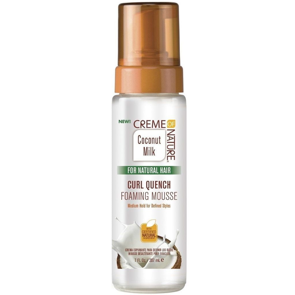 CREAM of NATURE - Coconut Milk Curl Quench Foaming Mousse 7 Oz * BEAUTY ...