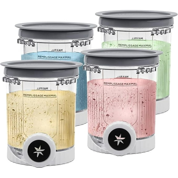 for Ninja Creami Pints and Lids-4 Pack, 16OZ Container Compatible with ...