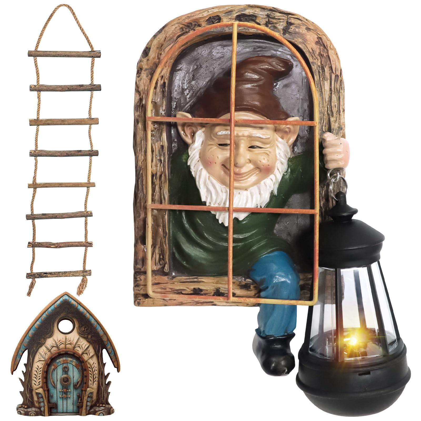 CREATE ELVES Gnomes Decorations for Yard, Garden Gnomes Solar Light ...