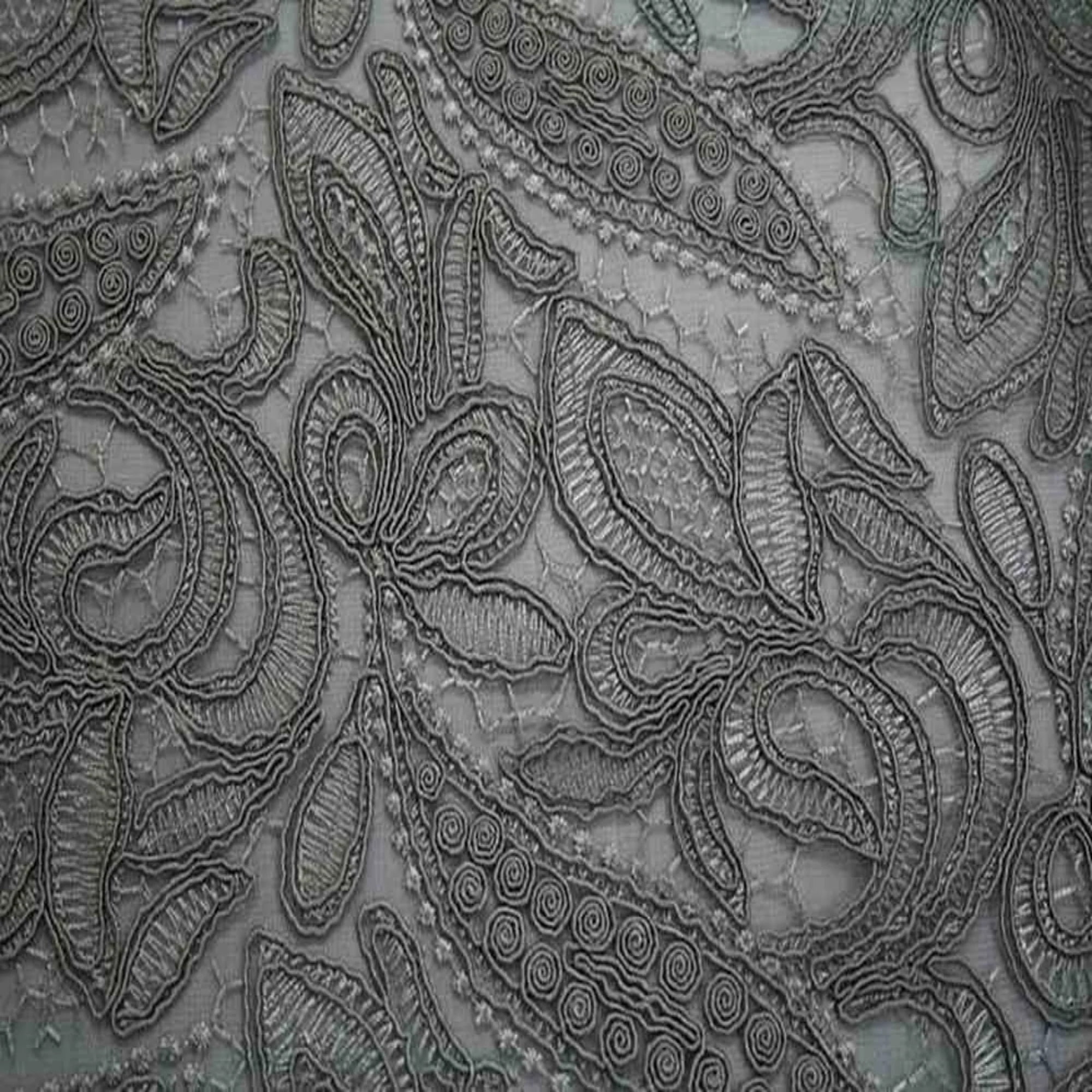 CREATION Glitter Embroidered Mesh Fabric. Lace Netting Material 52 Inch ...