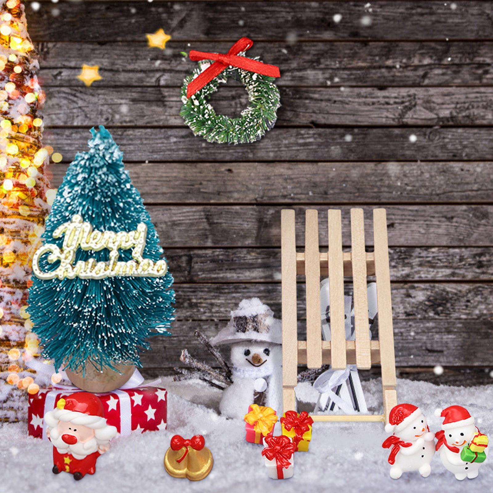 CREATITOY 1:12 Miniature Dollhouse Christmas Set - Toy Christmas Tree ...