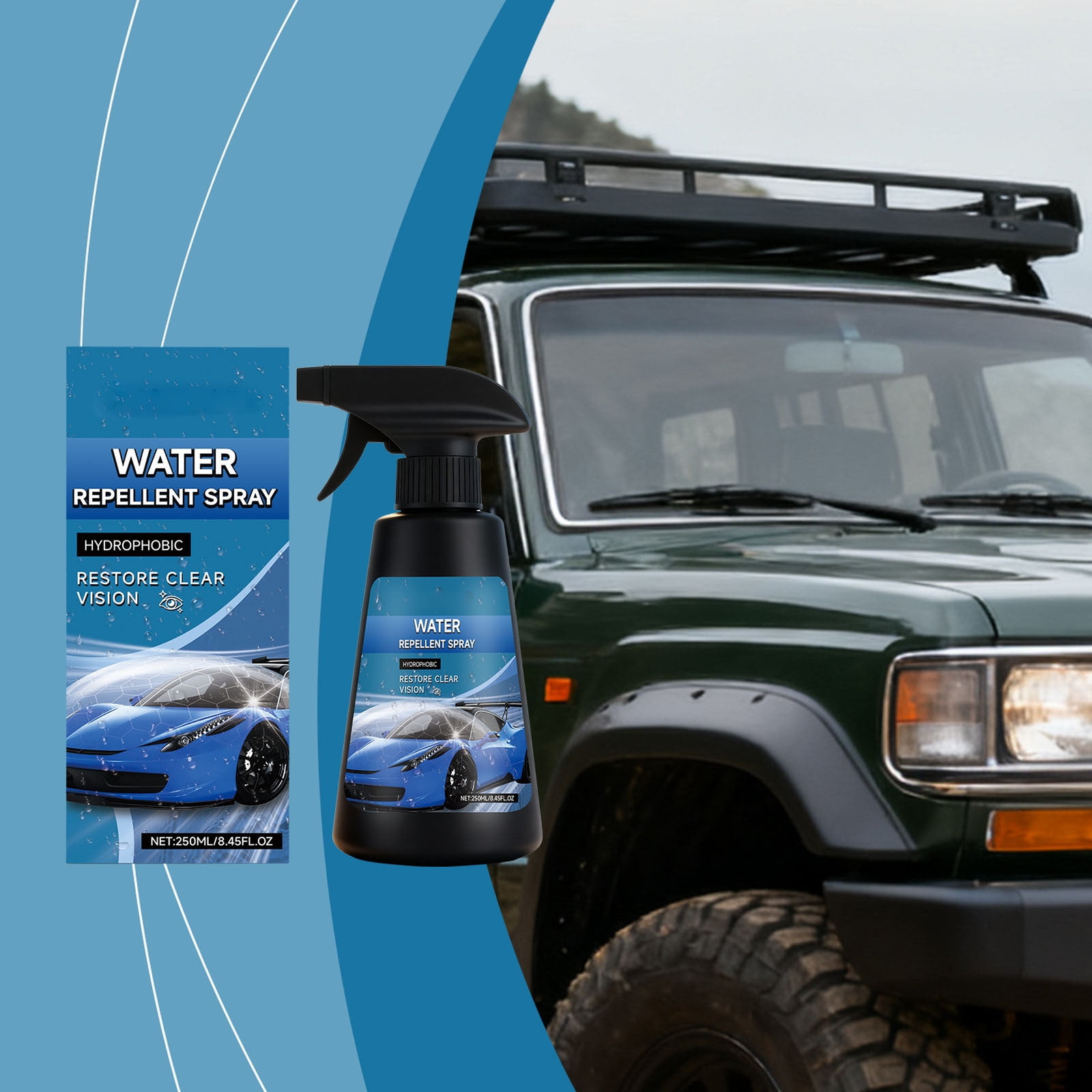 CREATITOY 1 Bottle 250ml Car Glass Waterproof Spray - Multi-Surface ...