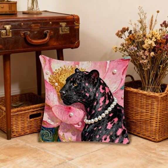 CREATITOY 1 Pc Leopard Print Pillow Cover - Elegant Animal Series, Sofa ...