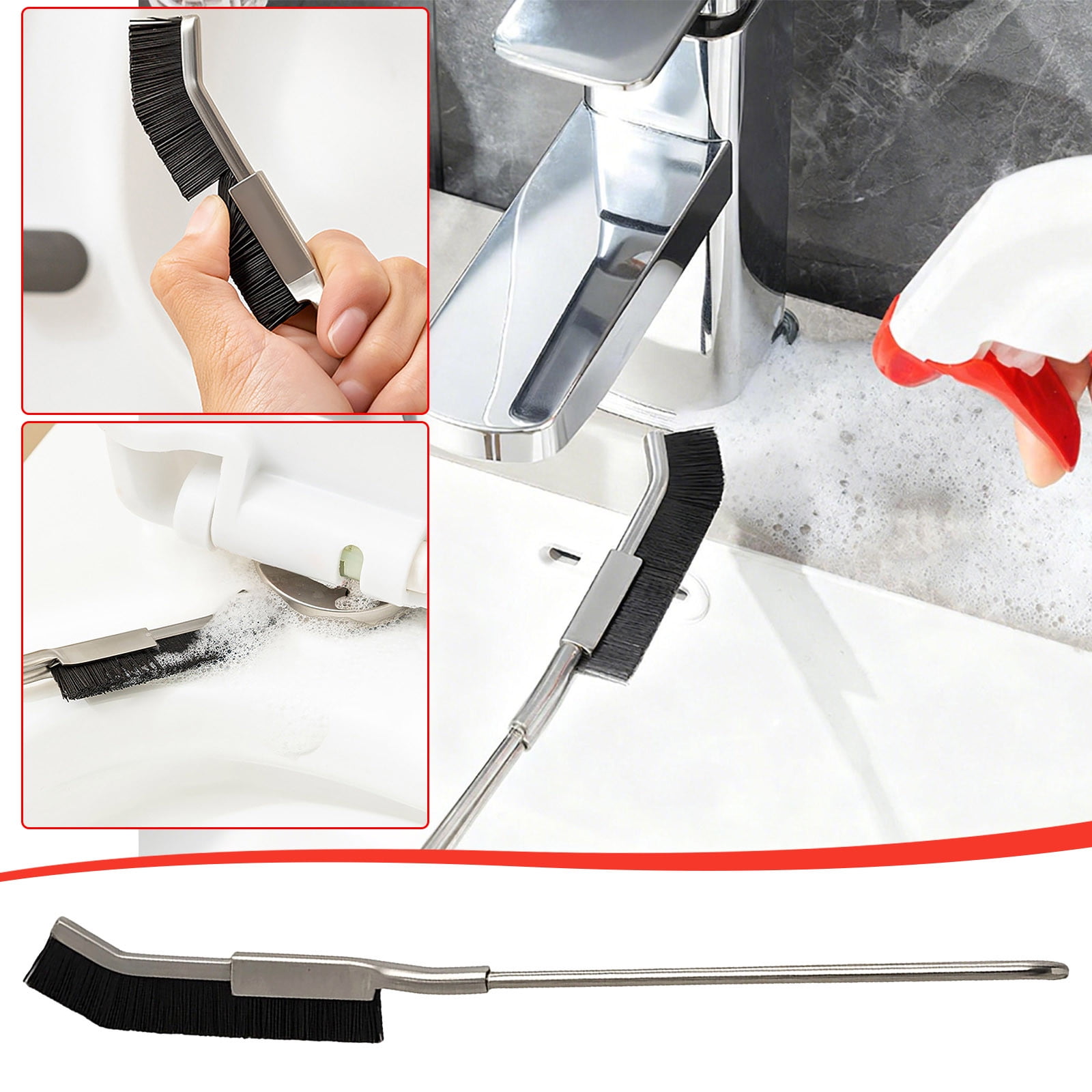 CREATITOY 1 Pc Multi-Function Grout Brush - Bathroom Kitchen Tile ...