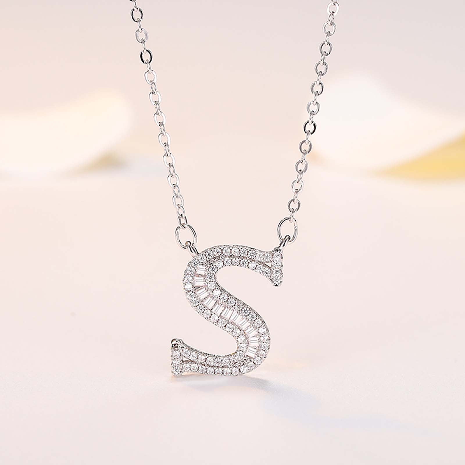CREATITOY 1 Set Silver-Plated DIY Letter Mother-Daughter Necklace ...