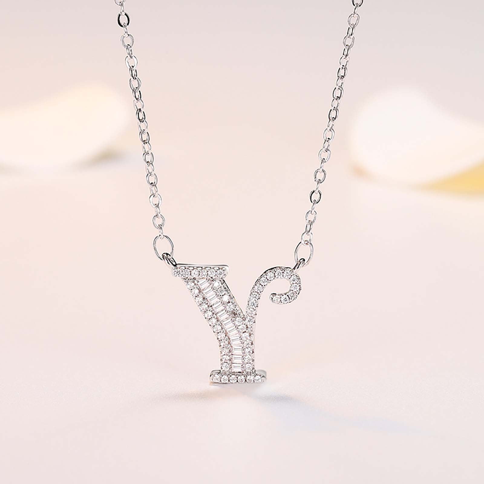 CREATITOY 1 Set Silver-Plated DIY Letter Mother-Daughter Necklace ...