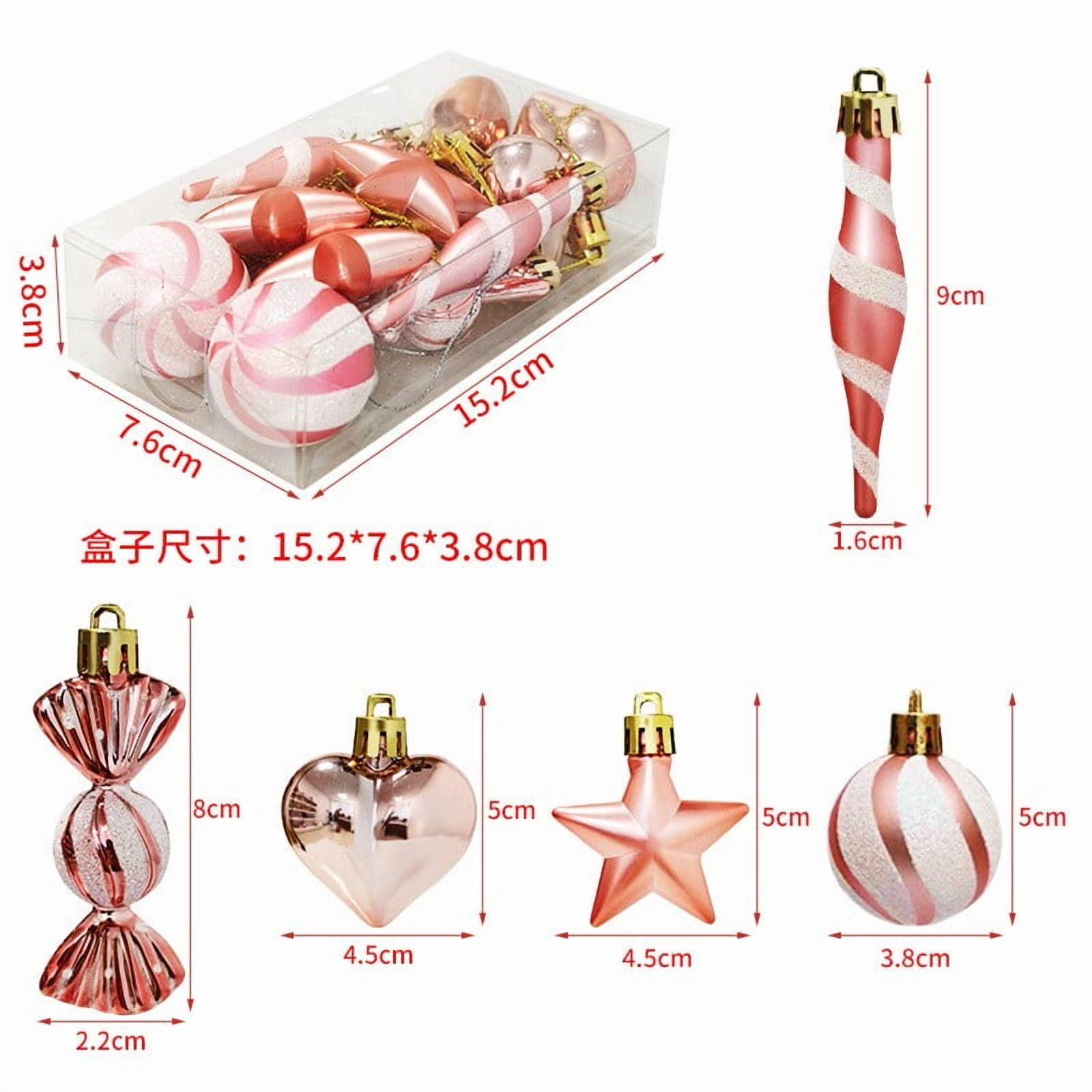 CREATITOY 13 Pcs Christmas Ornament Set Multi-Color Painted Hanging ...