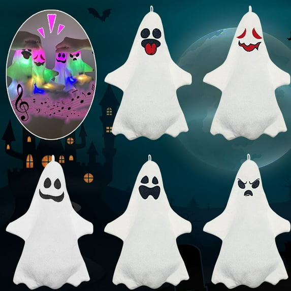 CREATITOY 2 Pack Animated Glowing Talking Ghost Toys for Halloween ...