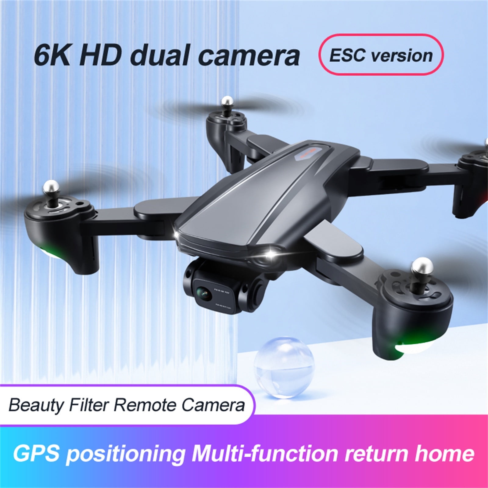 CREATITOY 2022 New R20 GPS 5G Foldable Drone Toy with 6K HD Camera, 25 ...
