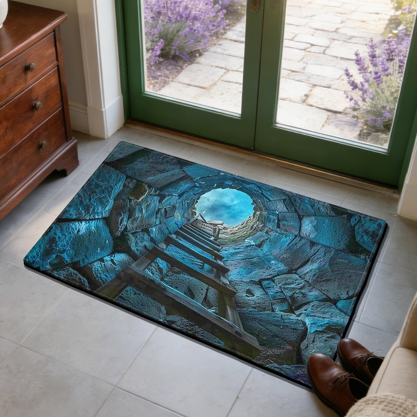 CREATITOY 3D Visual Effect Entry Door Mat 15.7x23.6In Water-Absorbent ...