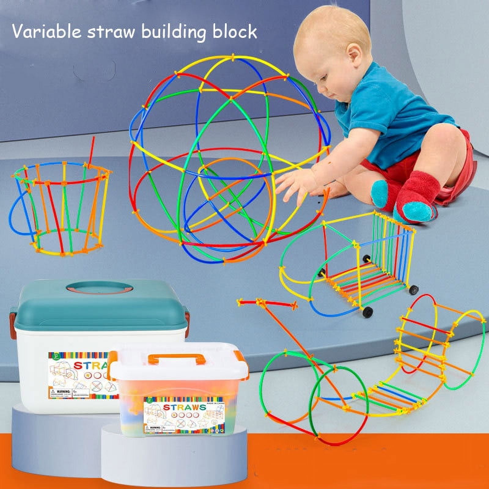 CREATITOY 4D Pipe Building Blocks Toy for Kids – DIY Assembling STEM ...