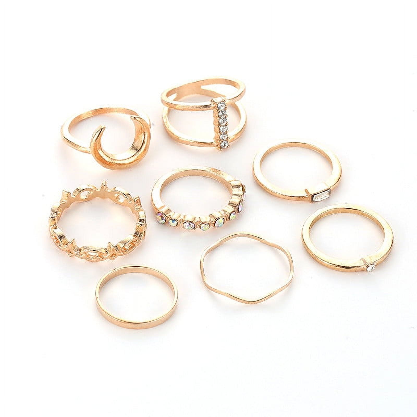 CREATITOY 8 Pcs Ring Set - Elegant Trendy Designs, Daily Wear Party ...