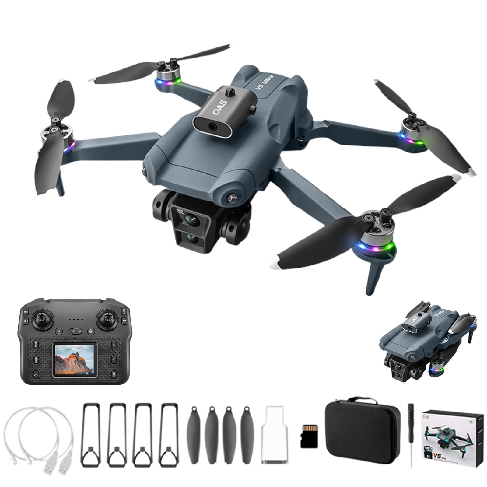 CREATITOY 8K HD Camera FPV Toy Drone with LCD Display for Adults ...