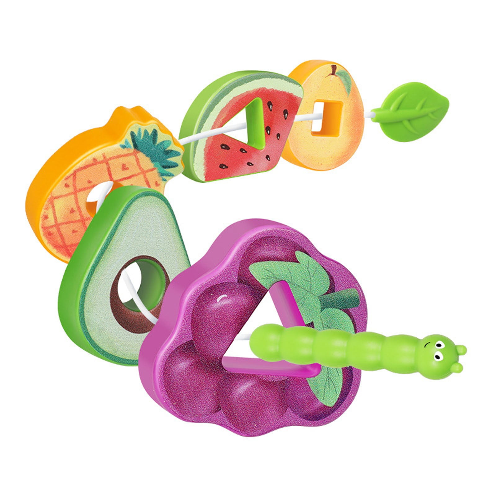 CREATITOY ABS Fruit Skewers Caterpillar Educational Toy for Kids ...