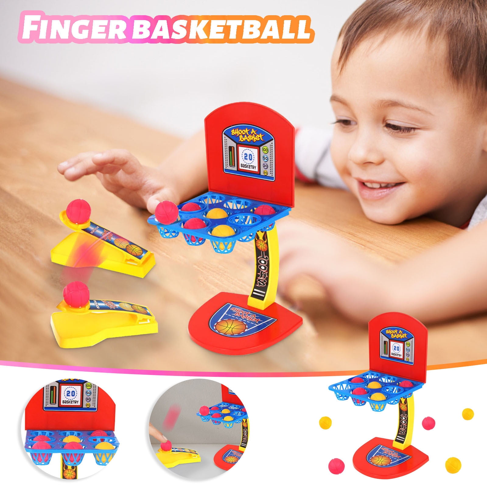 CREATITOY Children's Finger Ejection Basketball Toy - Self-Assembly ...
